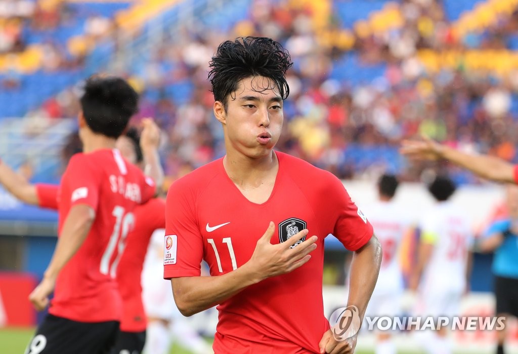 S. Korea beat Iran to clinch knockout berth at Olympic men's football qualifying tournament ...