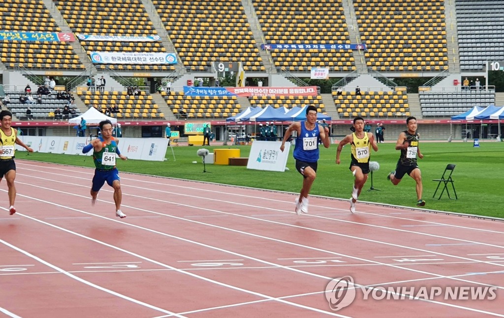 이재하, 개인 첫 전국체전 100m 우승 | 연합뉴스