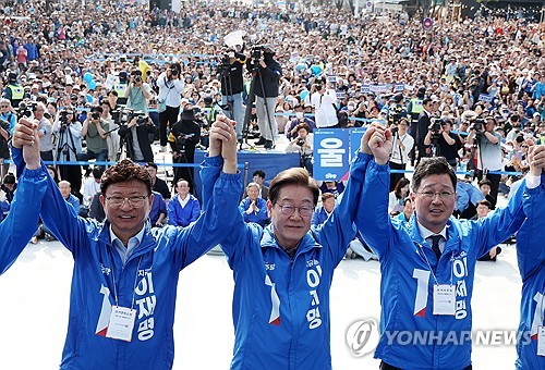 韓国大統領選　李在明氏と金文洙氏がソウルで最後の遊説へ＝選挙戦最終日